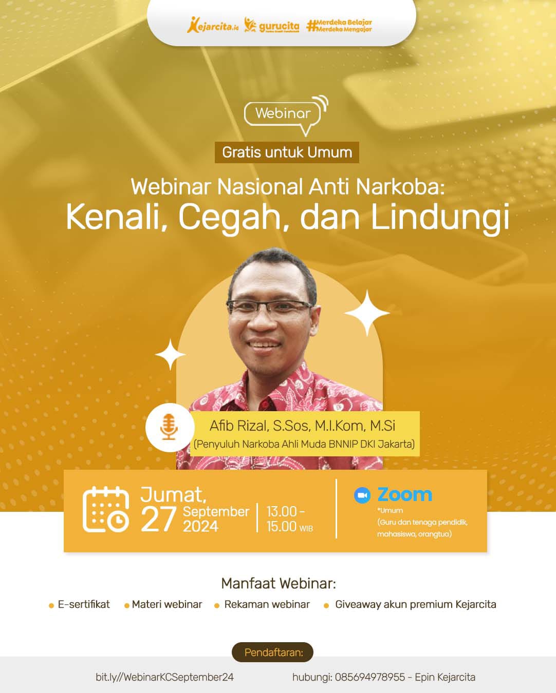 Webinar Nasional Anti Narkoba : Kenali, Cegah, dan Lindungi