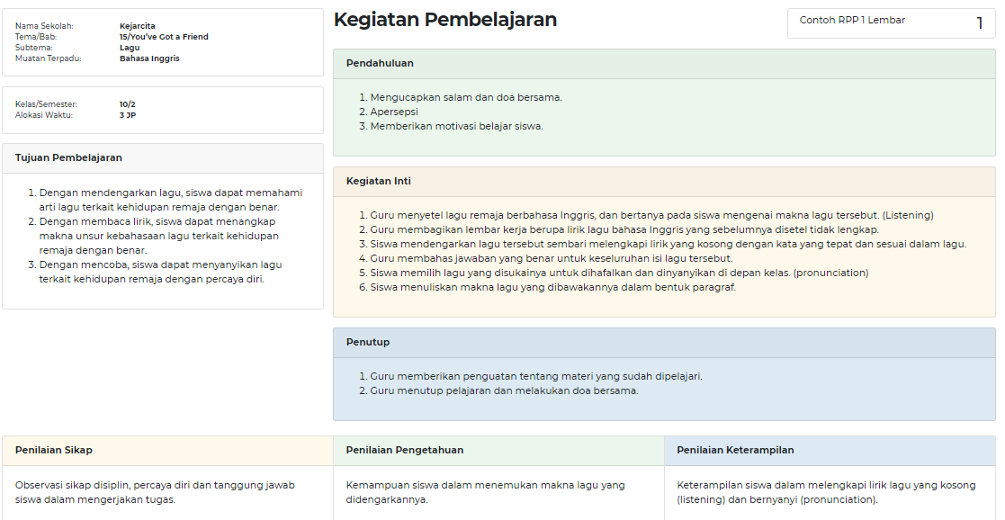 Pembelajaran Discovery Learning dan RPP Discovery Learning
