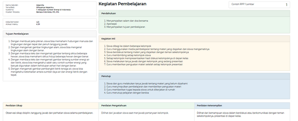 Contoh RPP PKN Kelas 5 SD Semester 1 dan 2